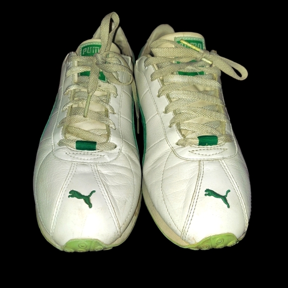 Puma | Shoes | Vintage Puma With Green Details Sz 85 | Poshmark